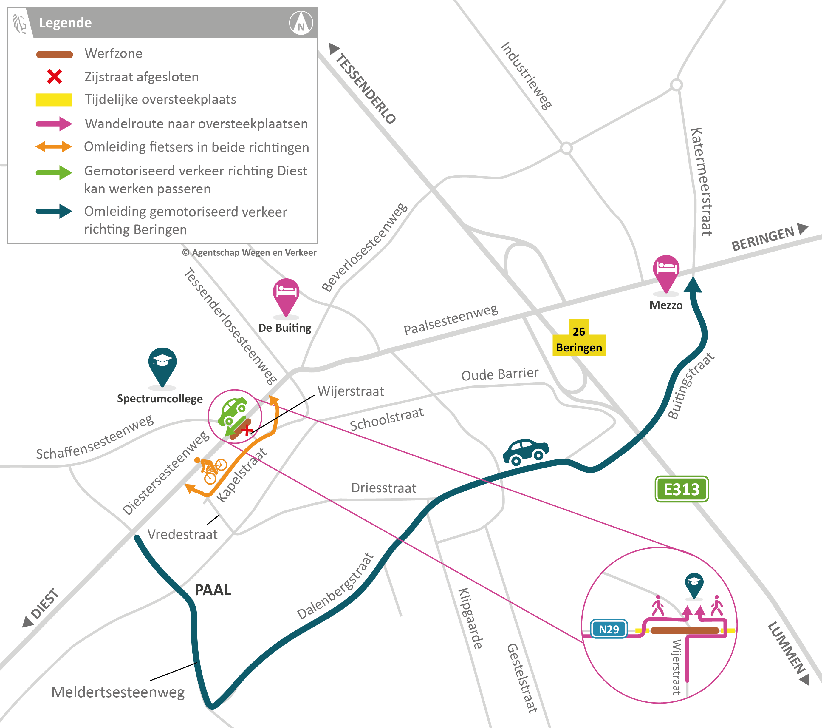 Herinrichting kruispunt schoolomgeving Diestersesteenweg | Wegen en verkeer
